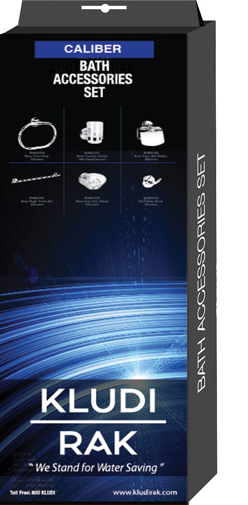 KLUDI RAK | CALIBER bathroom accessories set (6 pcs) RAK21021 - Tiles ...