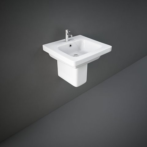RAK Ceramics | RAK-RESORT Wash Basin Half Pedestal Alpine White - Tiles ...